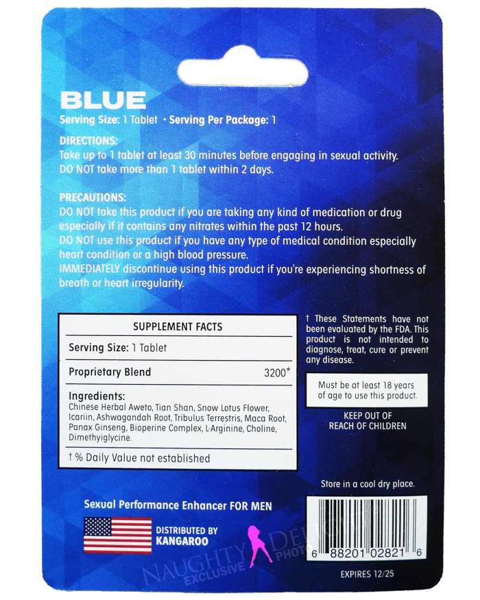 Kangaroo Blue For Men Sex Supplement Naughty Kinky